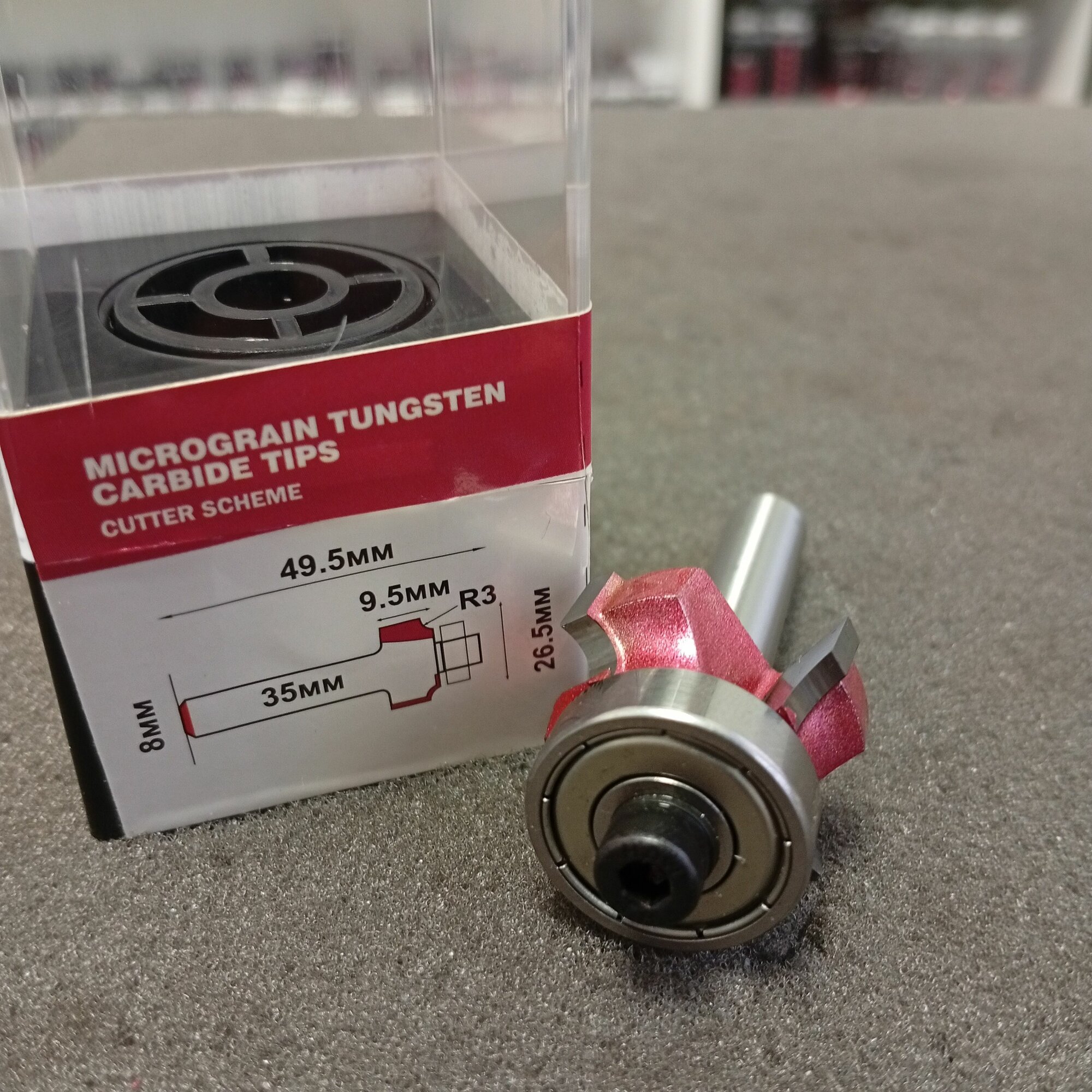 Фреза радиус R 3 с 4 ножами усиленная ( проф. серия) D 26,5x9,5x49,5 S 8 PROCUT