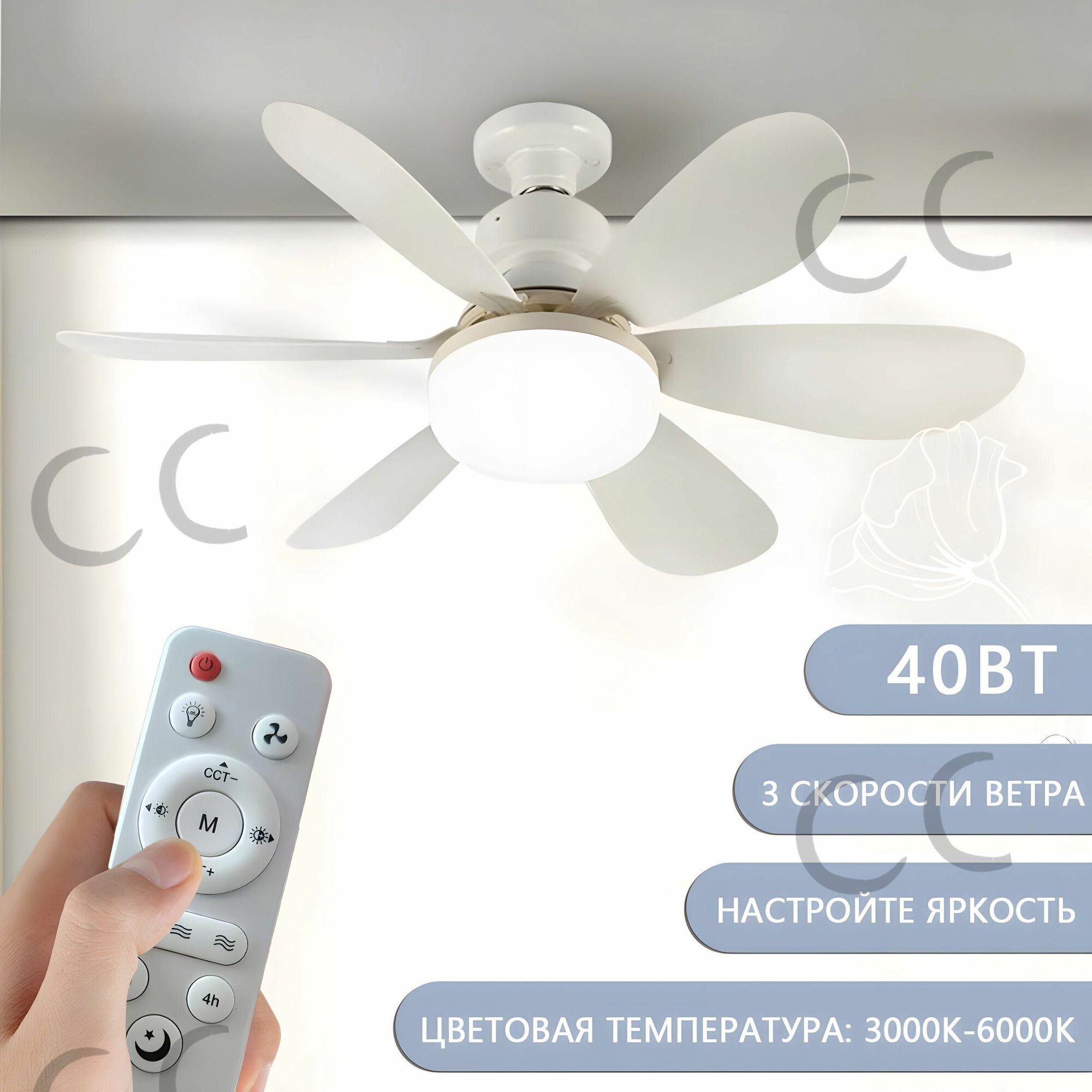 Люстра, E27, 40 Вт — фото 1