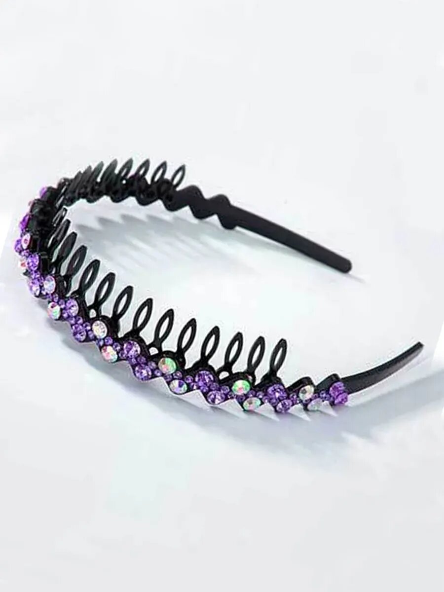 Ободок-гребень для волос с цветными стразами