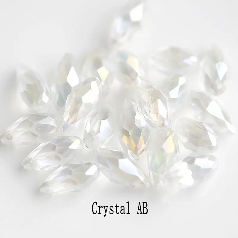 QIAO Стекловые капли бусины для украшений 50 шт crystal ab