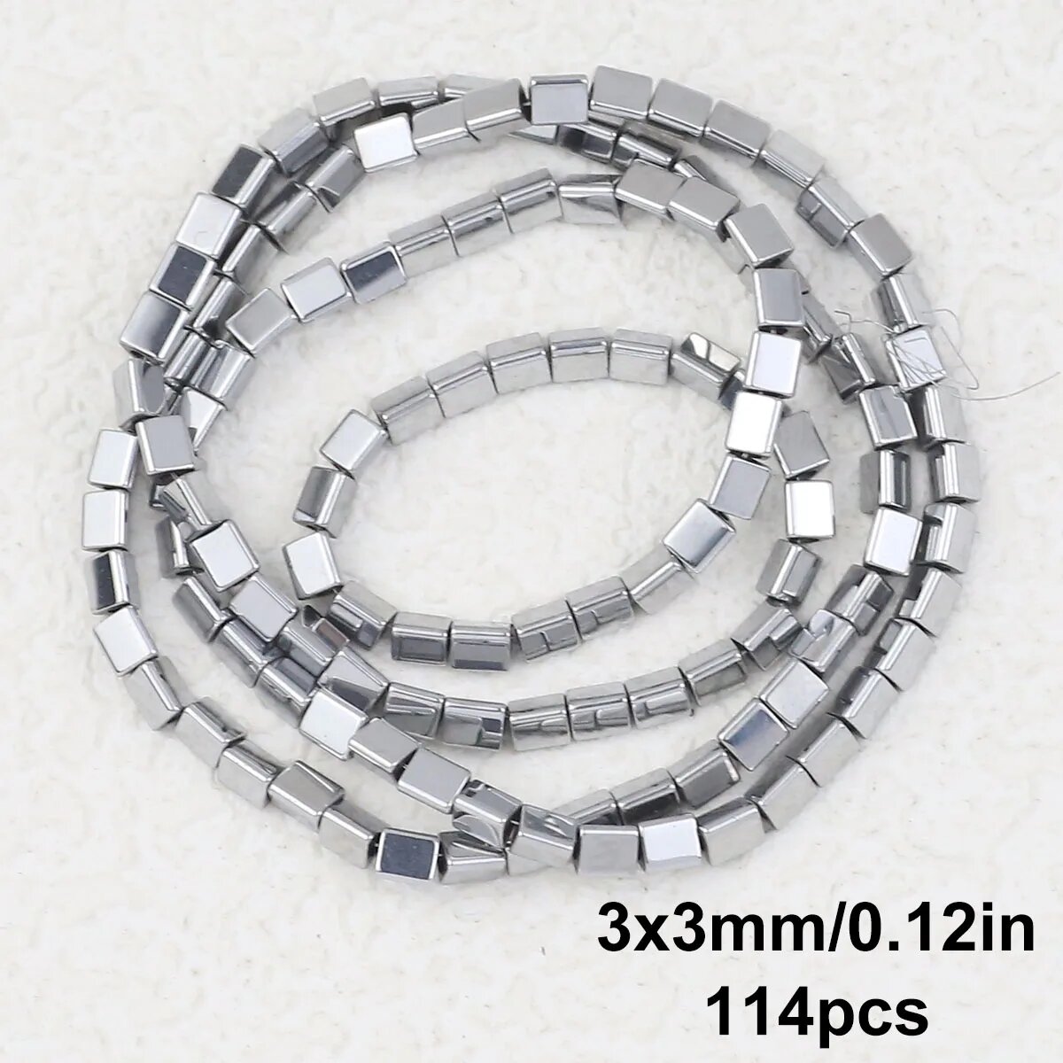 Гематитовые кубики 3x3 мм, 114 шт, HDS515-5