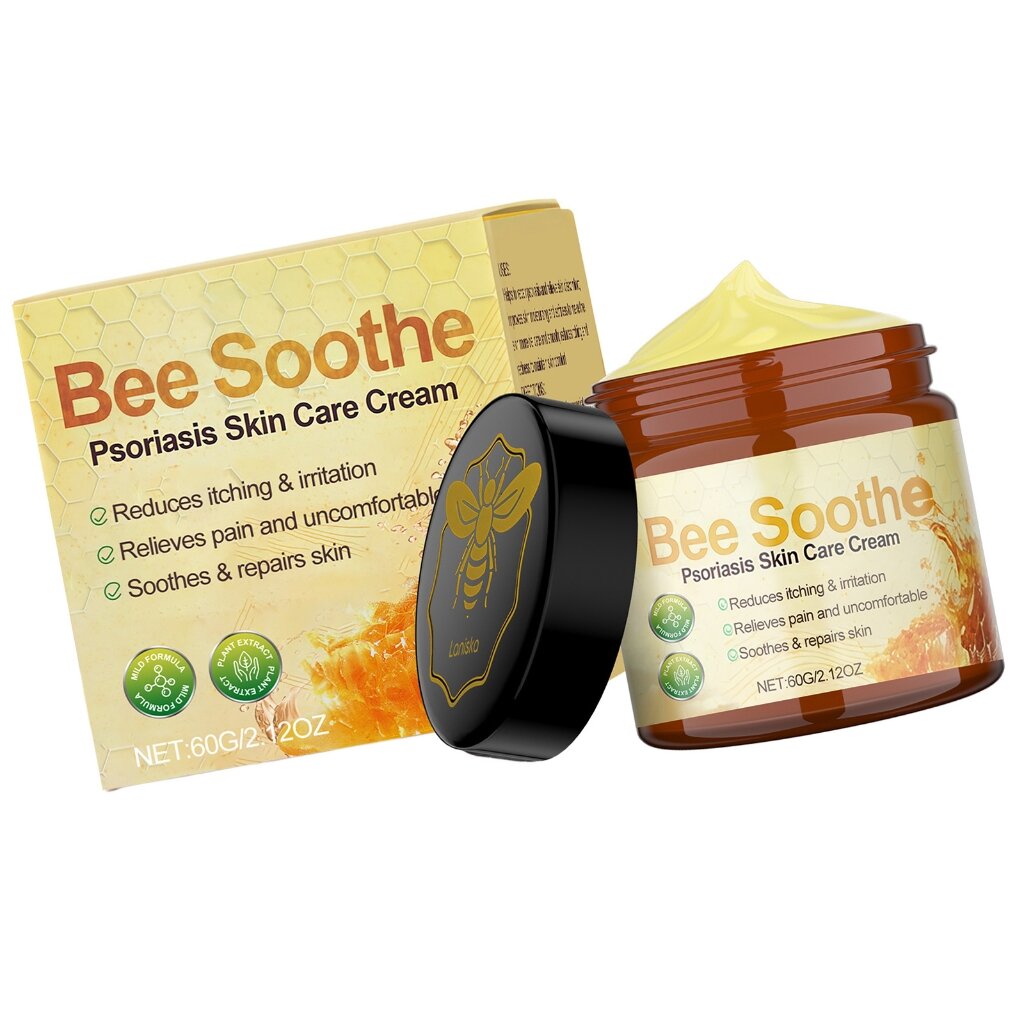 Увлажняющий Крем Для Ухода за Кожей от Псориаза С Натуральными Пчелиными Ядами Для Склонной К Акне И Поврежденной Кожи, Уменьшающий зуд