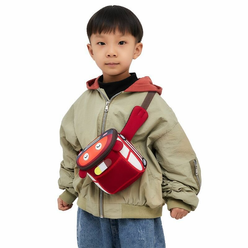 Стильная детская поясная сумка-кроссбоди, мини-сумка на грудь для мальчиков и девочек, подходит для прогулок в детском саду и в качестве автомобильного кошелька для мелочи.