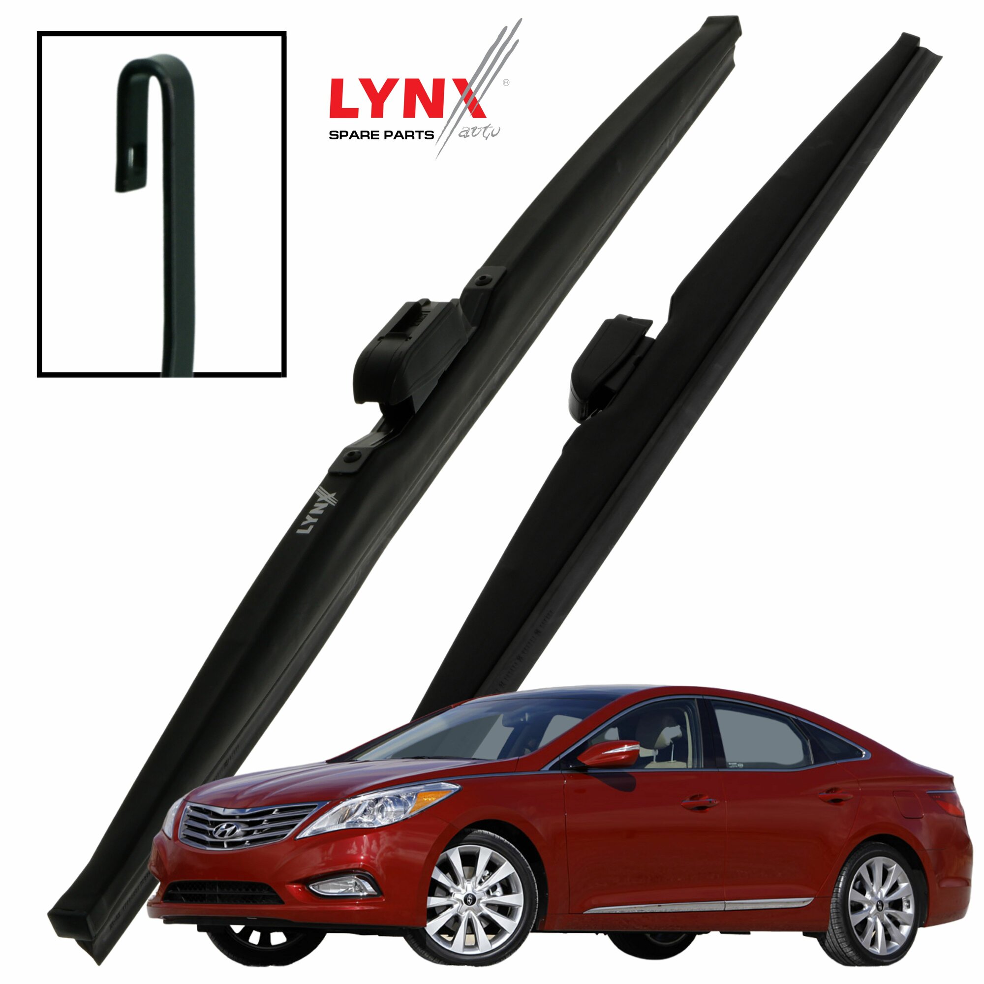 Дворники Hyundai Grandeur (5) HG / Хендай Грандер 2012 2013 2014 2015 Щетки стеклоочистителя зимние LYNXauto к-т 2шт, 650мм-450мм