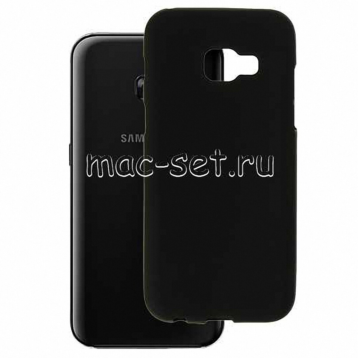 Чехол накладка для Samsung Galaxy A3 (2017) A320 силиконовый черный матовый