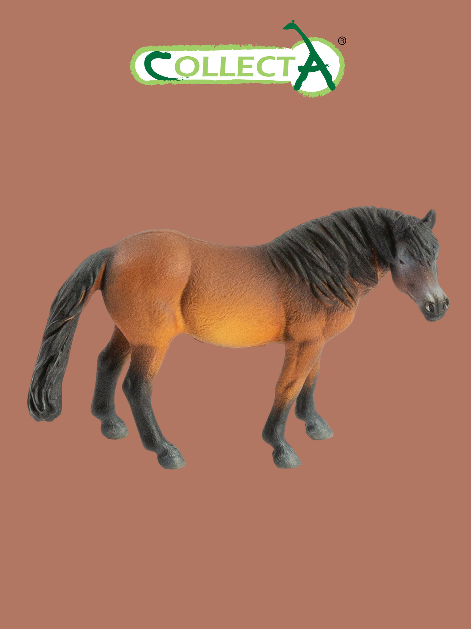 Фигурка лошади Collecta "Жеребец Эксмурский Пони" высота 8 см, 88873b