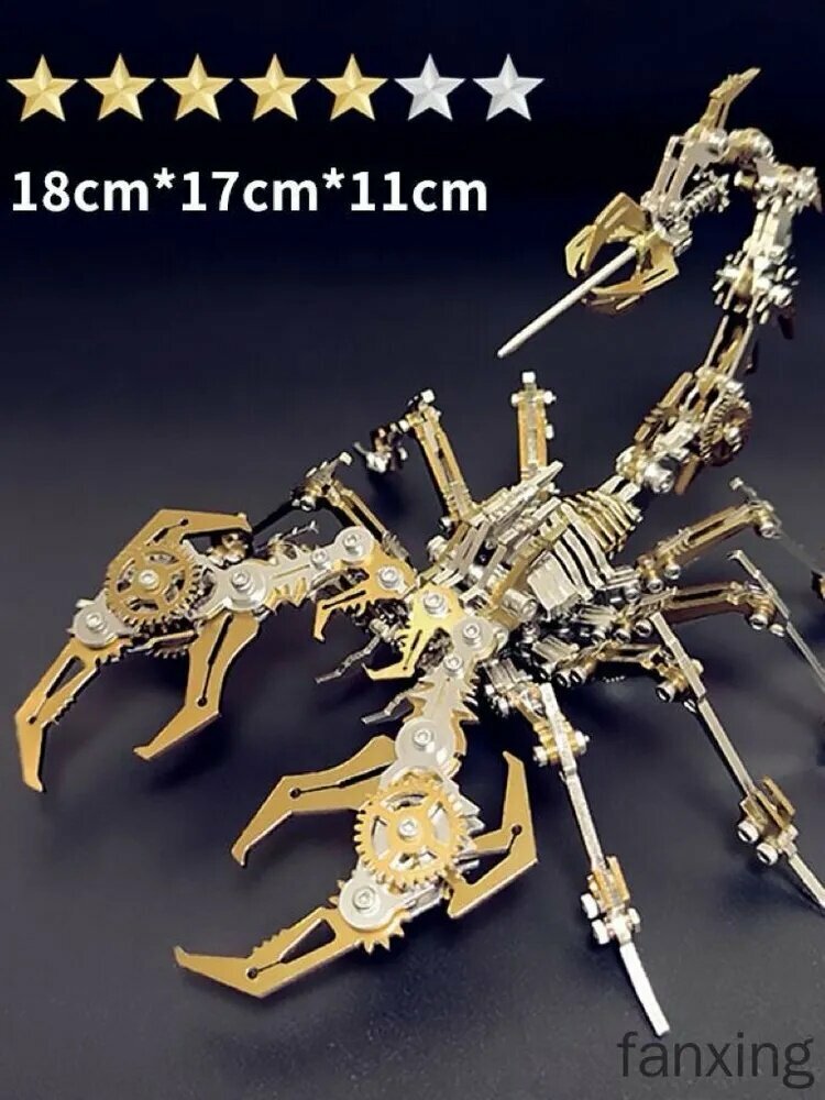 Металлический конструктор "скорпион" 454 элементов (металлические конструкторы для детей, подарок на день рождения, для мальчика, для девочки) скорпион