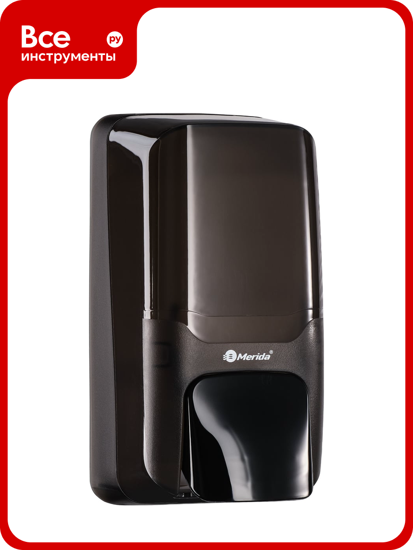 Дозатор жидкого мыла MERIDA HARMONY BLACK MINI 500 мл, ABS-пластик DHC102, из ударопрочного, дозаторе