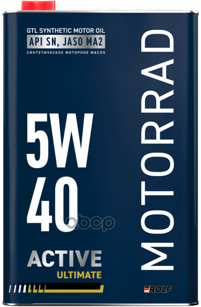 ROLF Масло моторное синтетика 1л (металл) Rolf Motorrad Active Ultimate 5W-40 MA2 1л (металл)