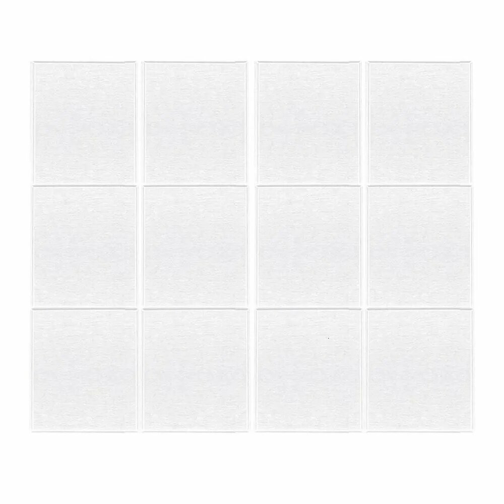 12 самоклеящихся акустических пенопластовых панелей, квадратные шумоизоляционные панели для стен, подходящие для студий звукозаписи и спален, Белый