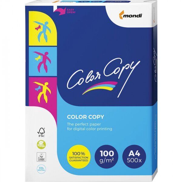 Бумага COLOR COPY матовая немелованная A4 (210х297 мм) 100 г/м2, 500 листов, 180113004
