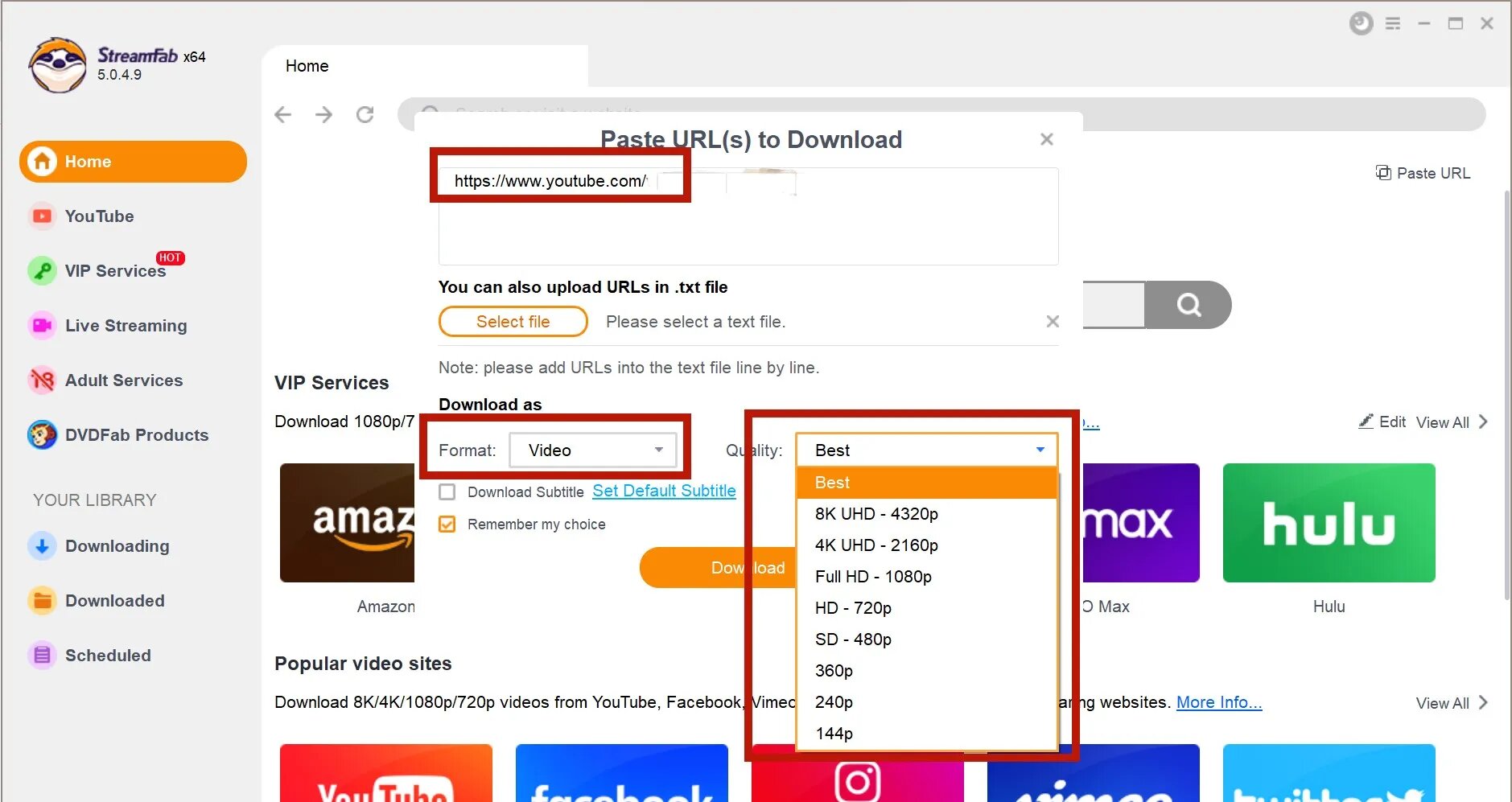 StreamFab YouTube Downloader Pro (1 Year / 1 PC) • регион Весь мир