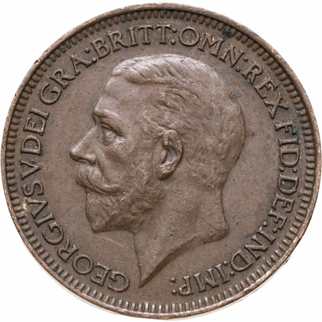 Великобритания 1 фартинг farthing 1932, Бронза, в сохранности XF