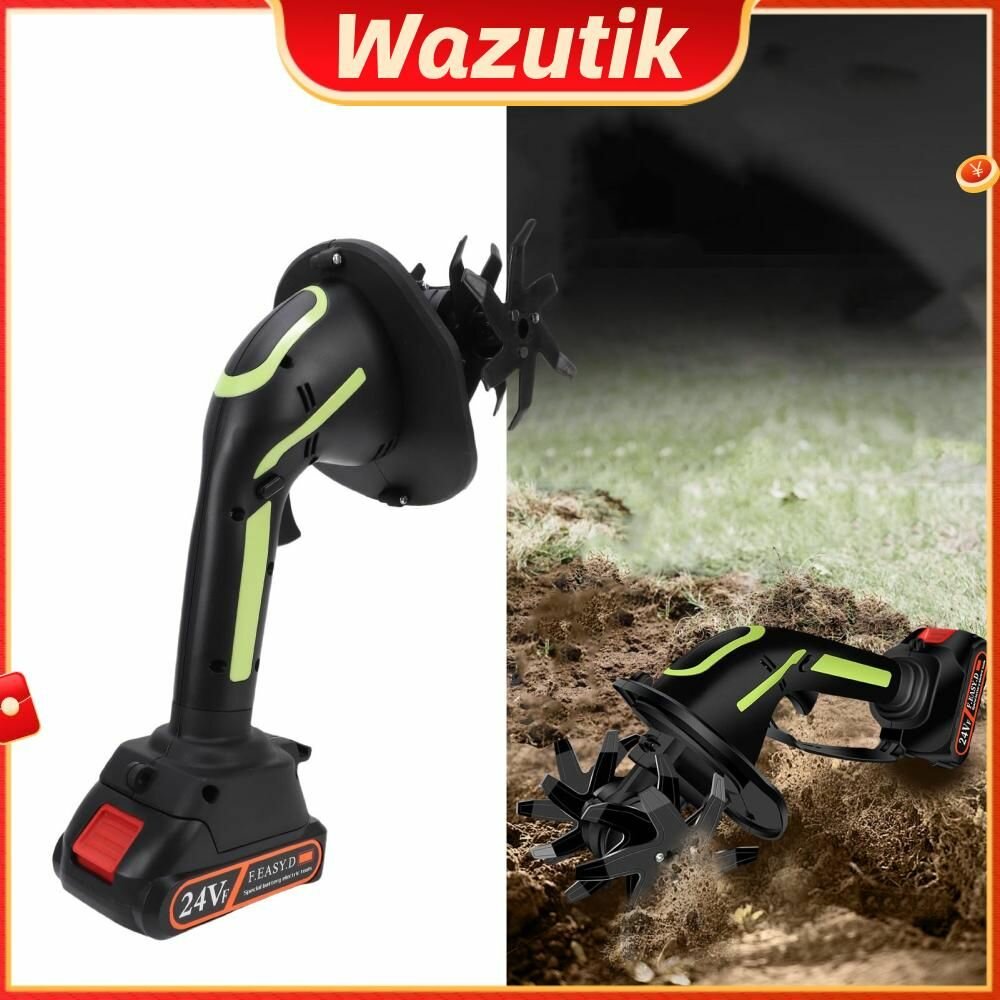 Перезаряжаемый ручной небольшой роторный культиватор, электрический рыхлитель почвы, подходит для домашней посадки овощей и цвет