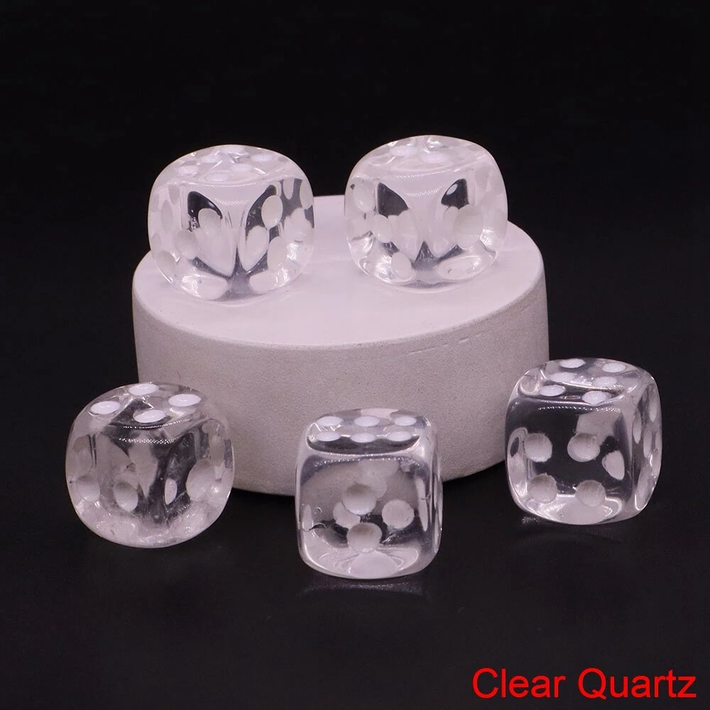 Набор игральных костей из кварца Clear Quartz