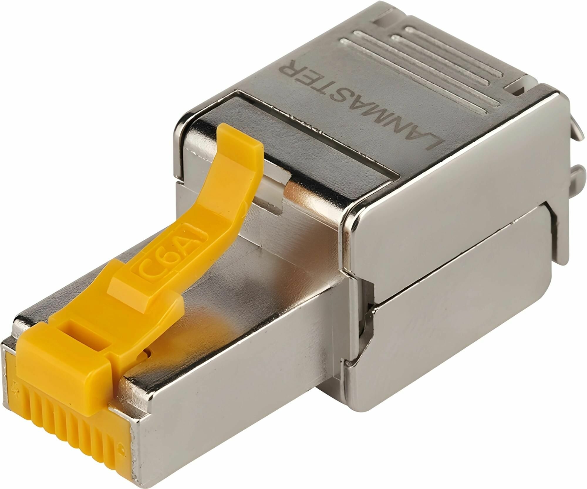Коннектор Lanmaster полевой RJ45, полевой, RJ45, категория 6A, UTP, белый 6A, STP, белый (LAN-TMP-S6A)