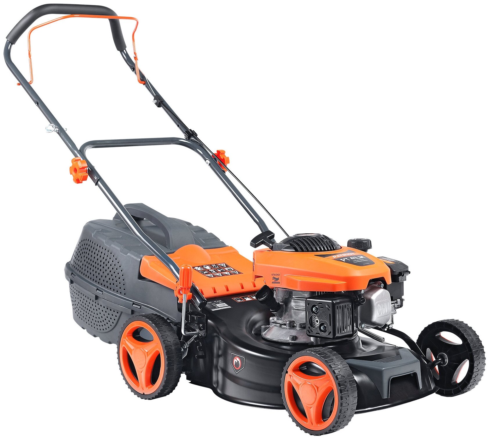 Бензиновая газонокосилка PATRIOT PT 41LM 512109002, складная, с травосборником