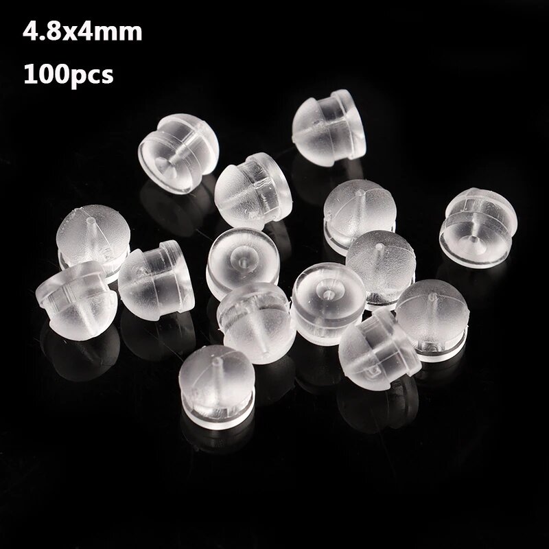 Силиконовые заглушки для сережек 100 шт. Hamburger 100pcs