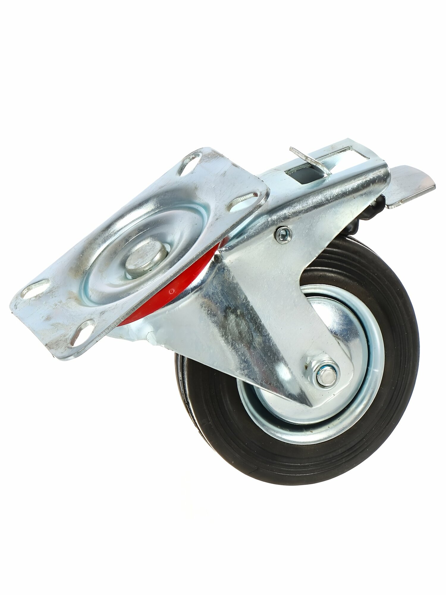 Колесо промышленное с тормозом, 100 мм, 30 мм, Мастер Инструмент