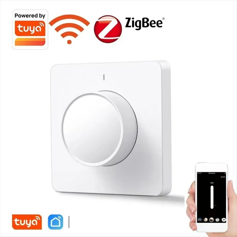 Tuya Smart ZigBee Диммер Выключатель Света Панель Дистанционного Управления — фото 1