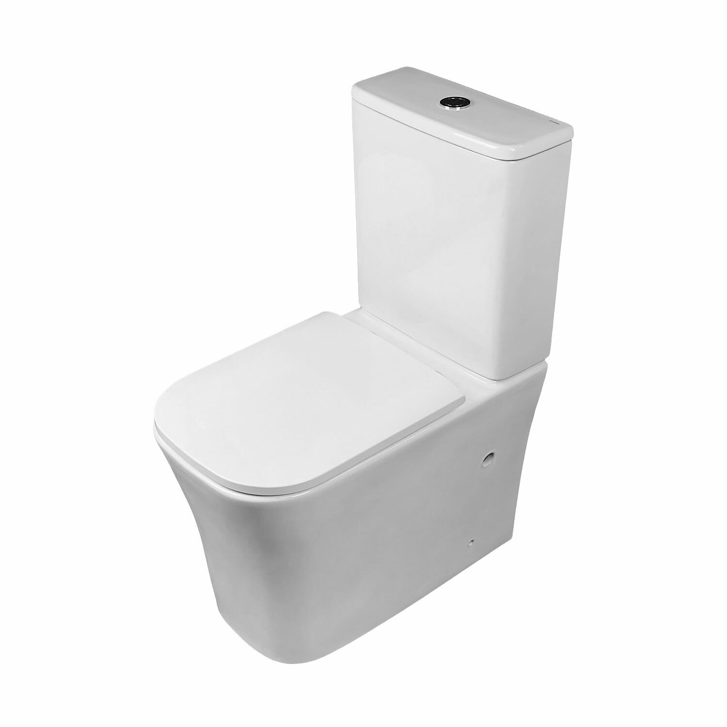 Унитаз напольный с бачком торнадо безободковый с быстросъемным сиденьем микролифт Azario Rielo AZ-2179A-UQ1