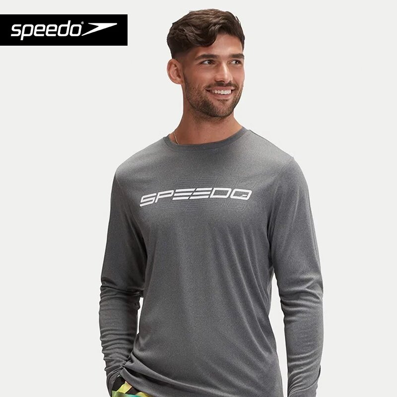 Мужской спортивный купальник Speedo: комфортный, простой, повседневный, с длинным рукавом, защитой от солнца и хлора.