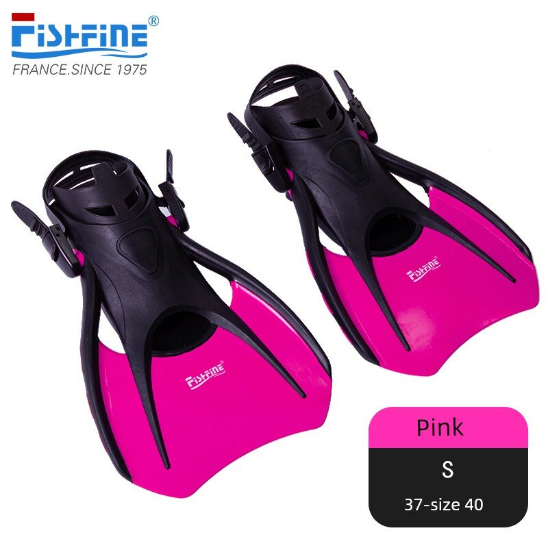 FISHFINE Адаптивные длинные ласты для дайвинга и сноркелинга, Розовый, Размер S, Размер ноги 37-40 для водных видов