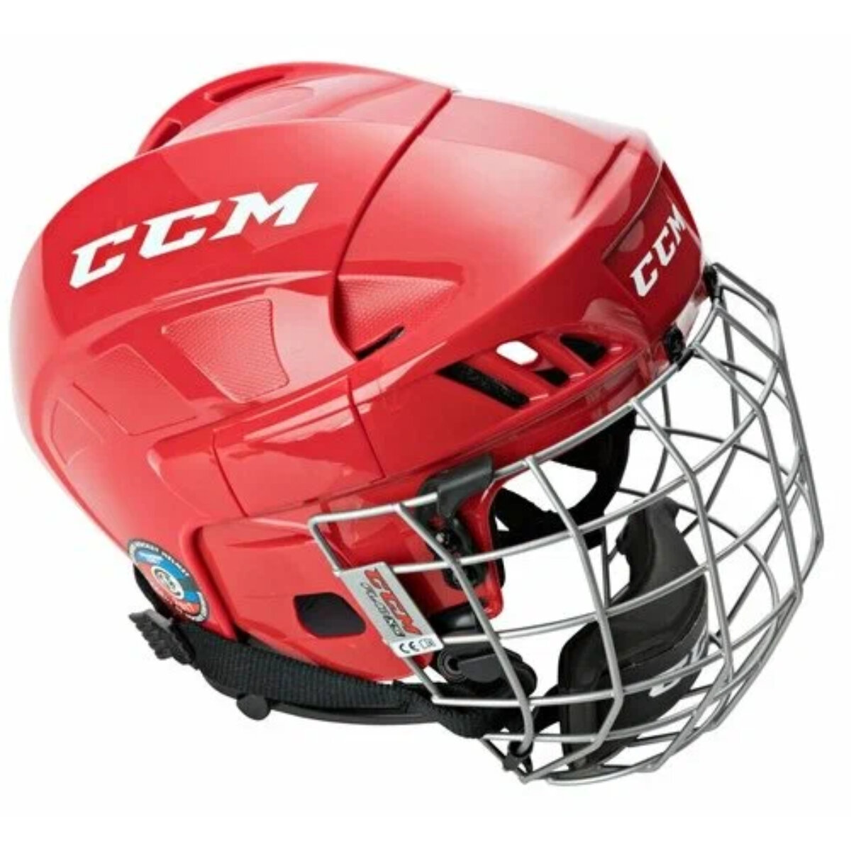 Шлем хоккейный полевого игрока с маской CCM Tacks 210 Combo SR red (L (58.5-63 см))