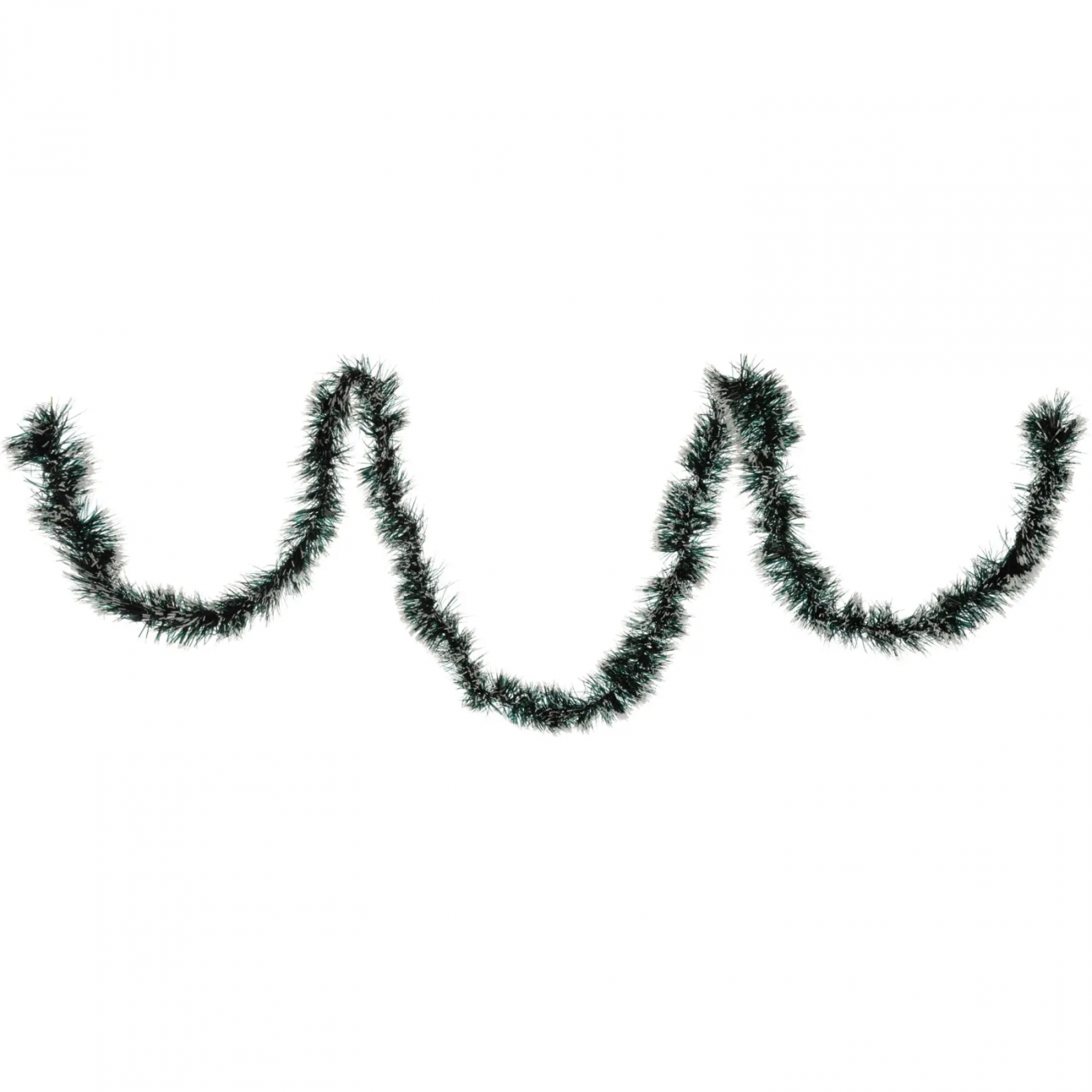 Мишура зеленая с заснеженными кончиками Новогодняя, длин 2м, диам 7см НУ-5467 Miland 2118619