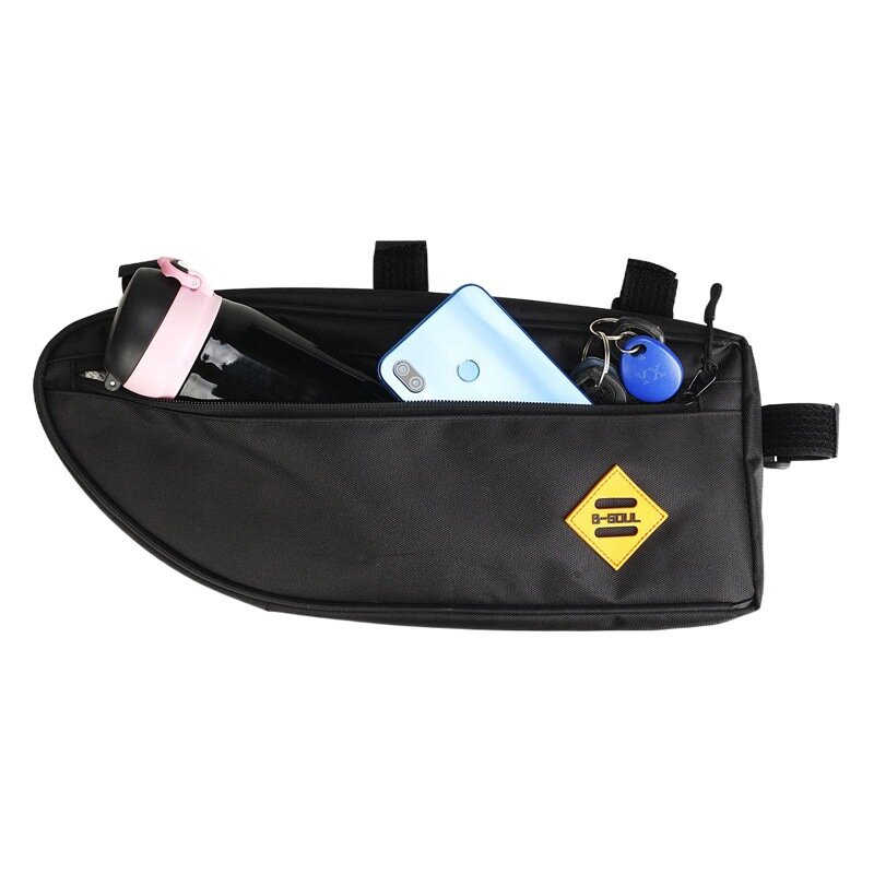 Сумка велосипедная B-SOUL, черная, водонепроницаемая, L