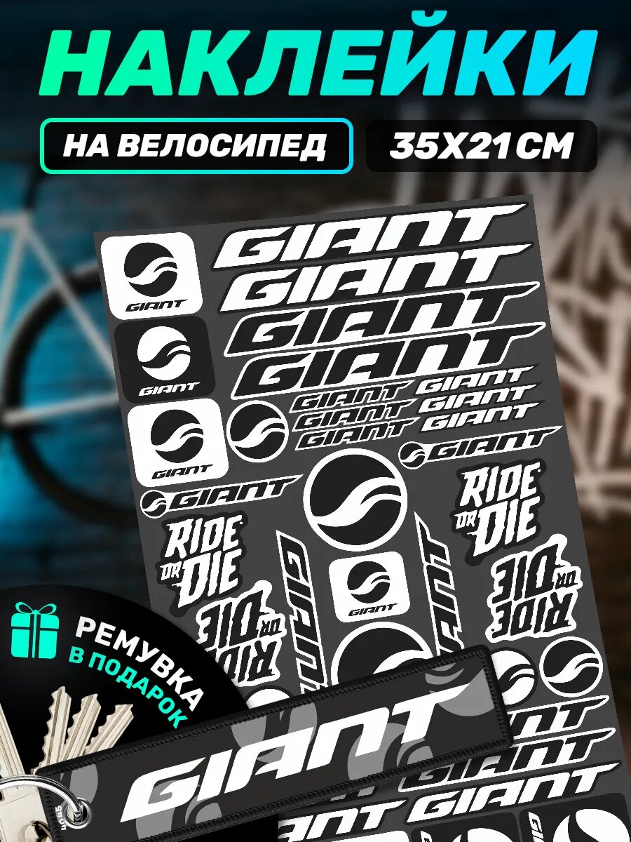 Наклейки на велосипед графика Giant
