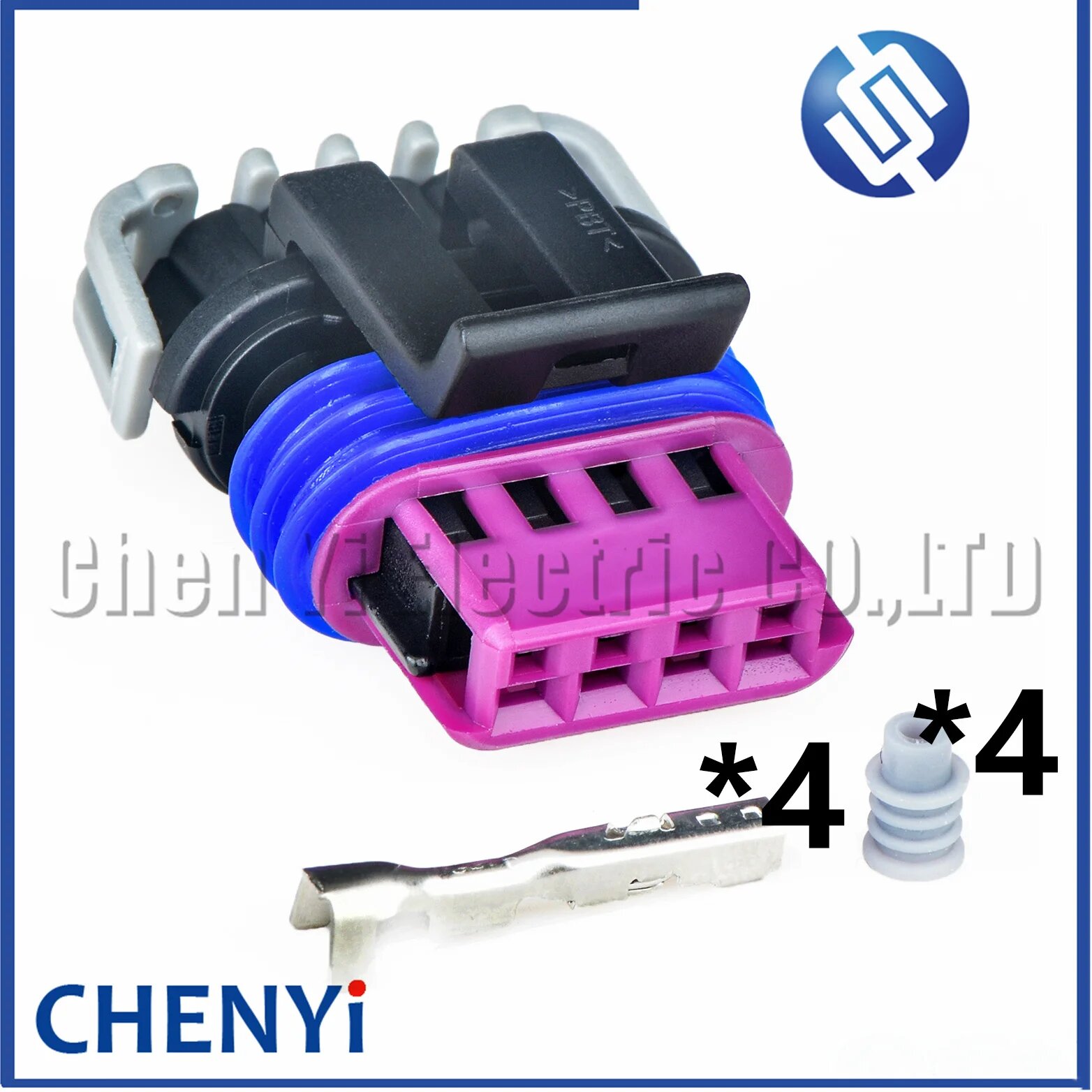 Разъем катушки зажигания 4-контактный Purple with Pin