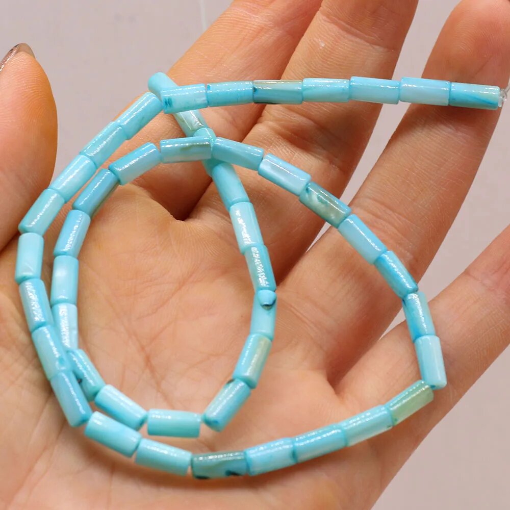 Бусы из ракушек, синий, Color: Blue