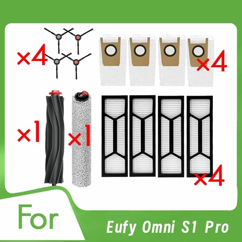 14 шт. аксессуаров для робота-пылесоса Eufy Omni S1 Pro с функцией самоопорожнения.