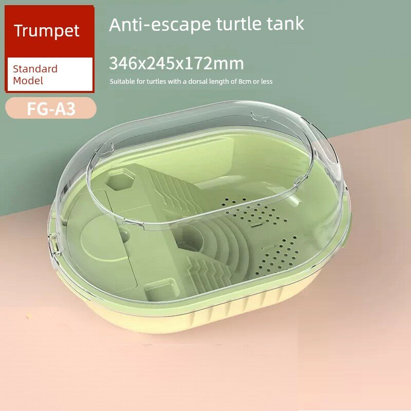 Маленький аквариум для черепах с антиутечкой без дополнительных аксессуаров для домашней установки
