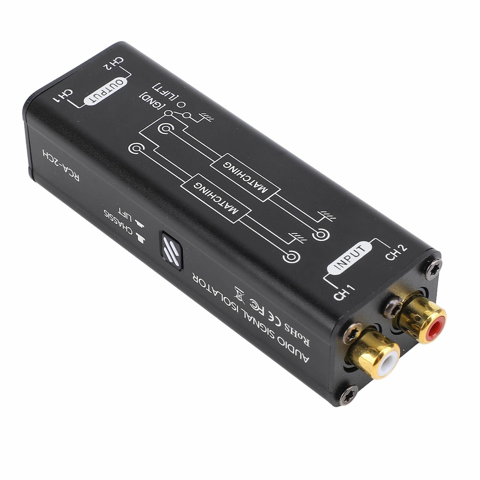 Фильтр шума из алюминиевого сплава Plug and Play, шумоизолятор контура заземления для конференц-студии, домашнего кинотеатра, автомобильной стереосистемы