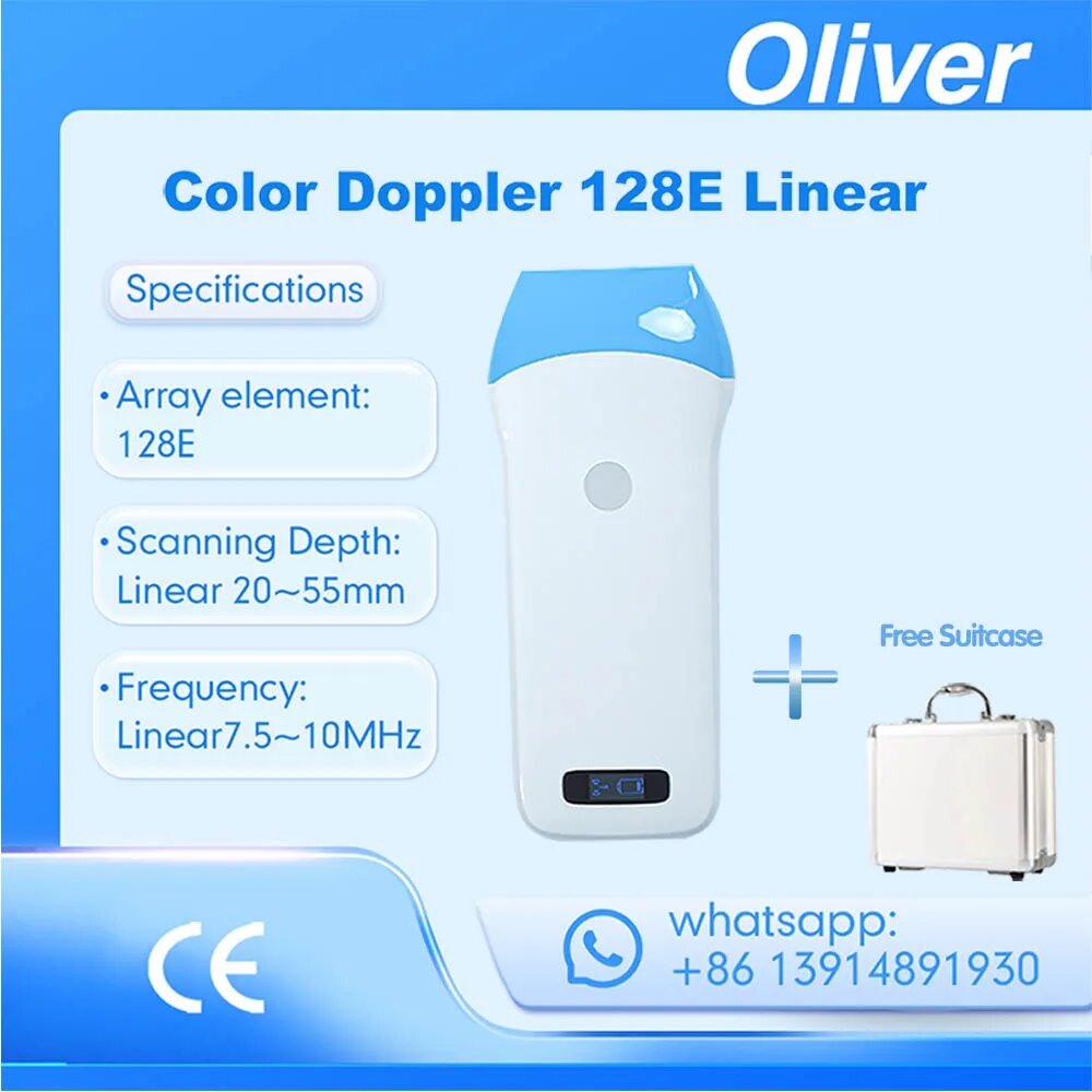 Портативный беспроводной ультразвуковой сканер Oliver Win 128E linear Doppler