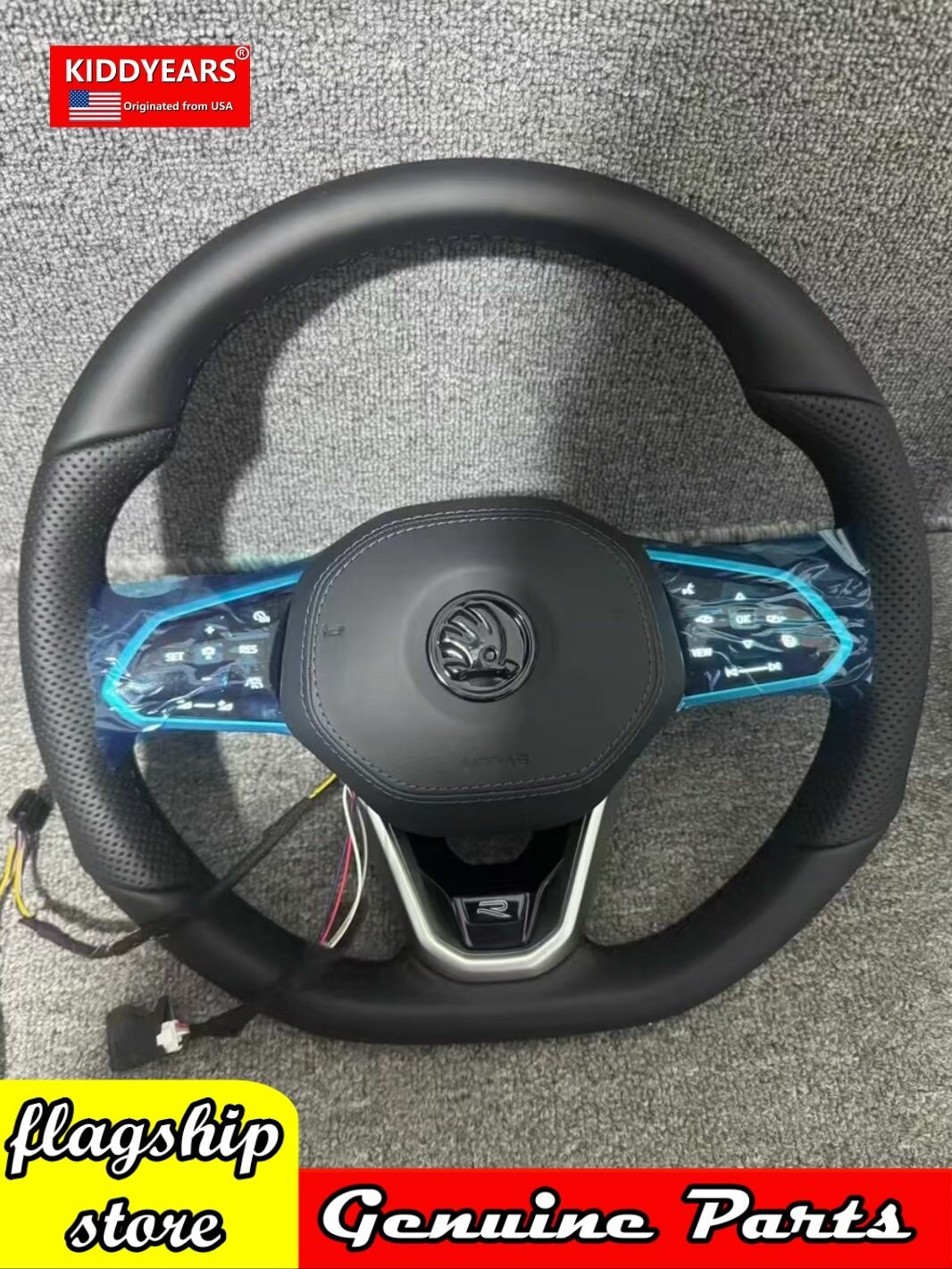 Модифицированное рулевое колесо из углеродного волокна для Volkswagen CC, Magotan, Polo, Golf, Passat, Scirocco R, в комплекте
