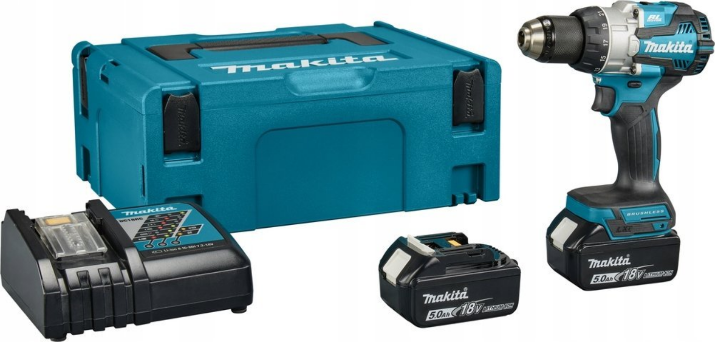 Аккумуляторная ударная дрель-шуруповерт Makita DHP489RTJ (1800 об/мин, 27000 уд/мин)