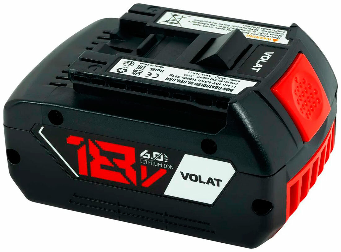 Аккумуляторная батарея для Bosch Volat 18.0V, 6.0AH (Li-ion) BOS-GBA180