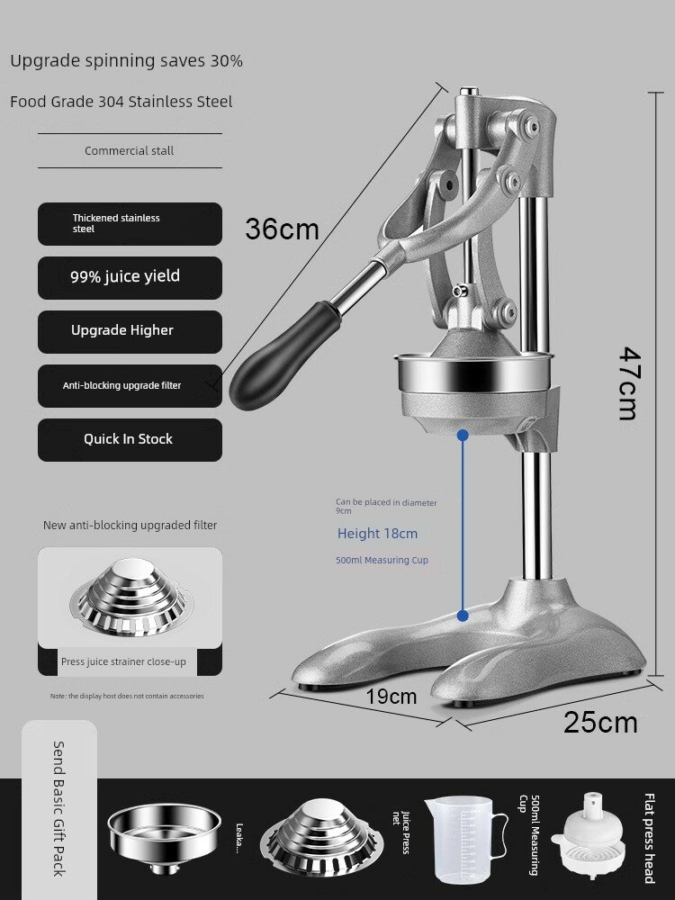 Двухрежимная пресс-машинка с плоским и острым наконечником, нержавеющая сталь 304, новогодняя модель 2024, базовый набор