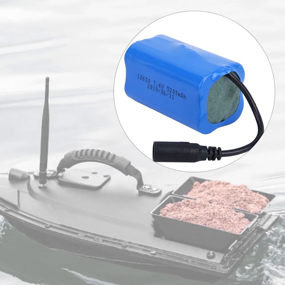 RC battery 18650 7.4V 5200mAh 2019/06/11 Rechargeable Lithium-ion Battery For RC Boat