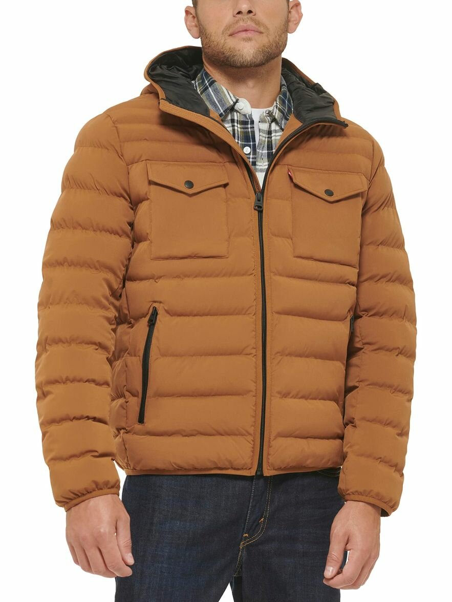 Куртка Men Stretch Hooded Puffer Jacket