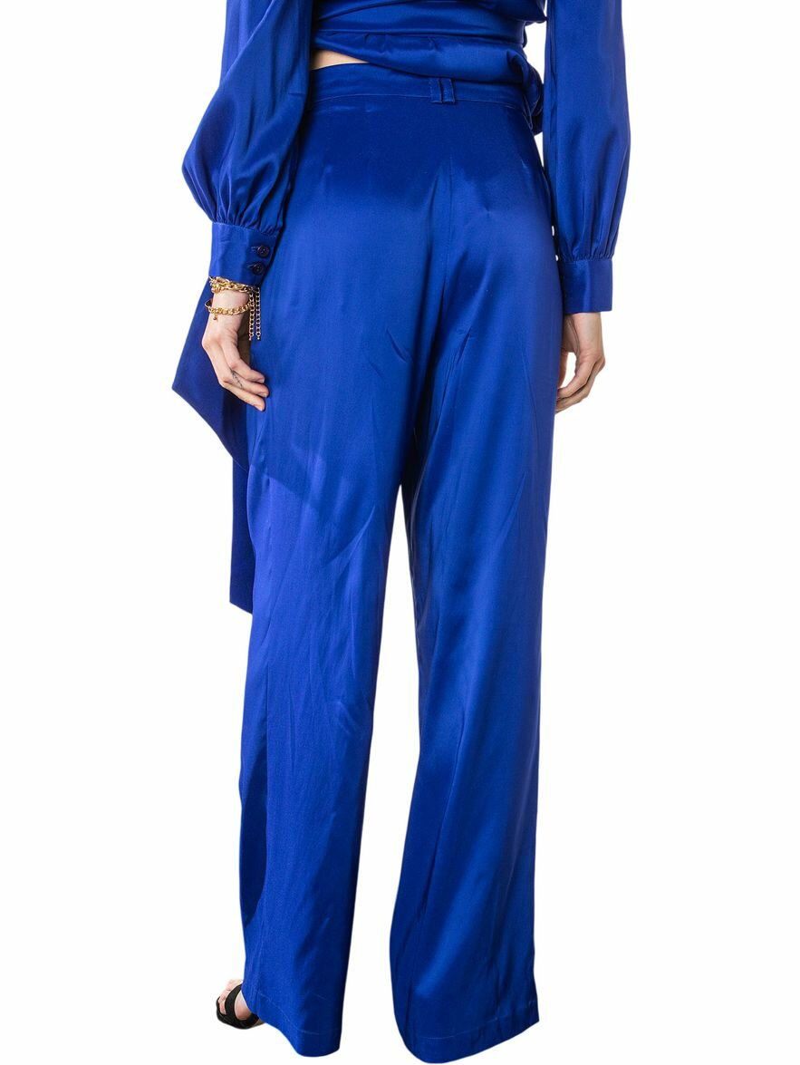 Брюки палаццо B.L.E.S. Trousers, размер 42, синий — фото 1