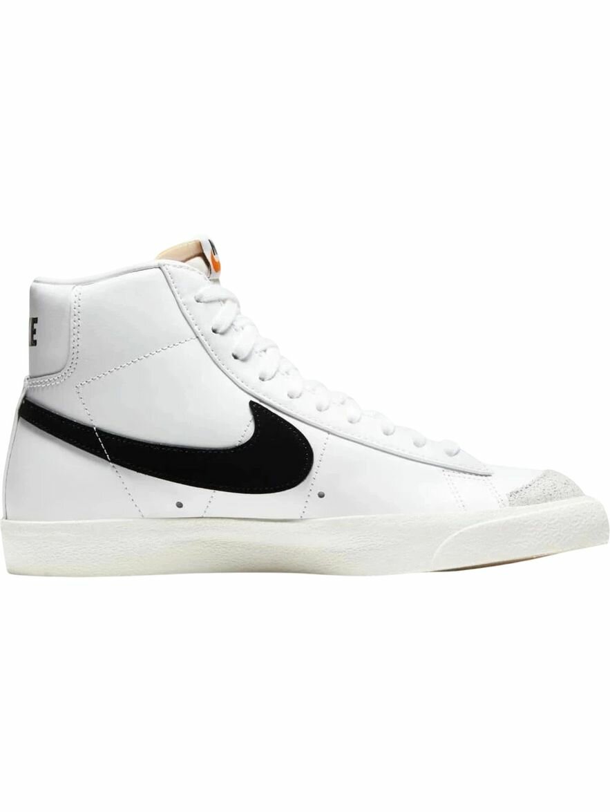 Кеды NIKE Blazer Mid '77, полнота F, размер 9 US, белый, черный — фото 1