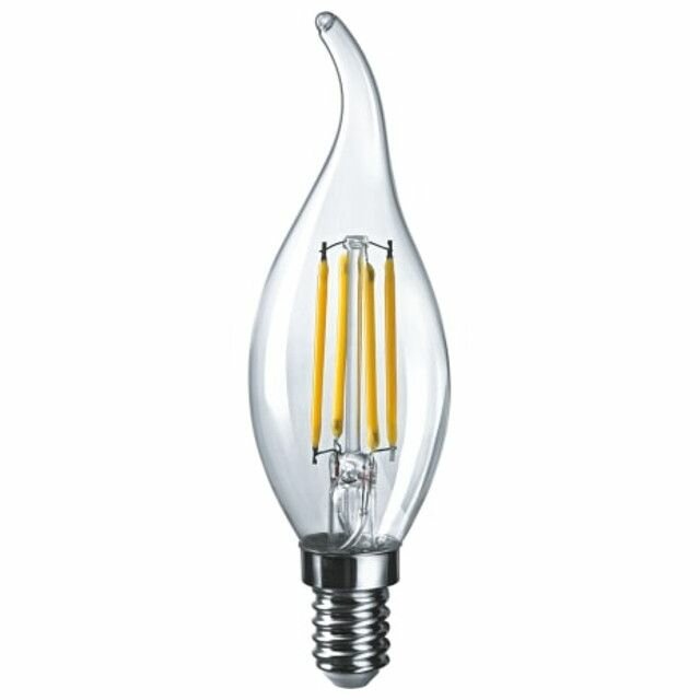 Лампа филаментная NAVIGATOR, 7 Вт, Е14, LED, 2700 К, 805 Лм, свеча на ветру