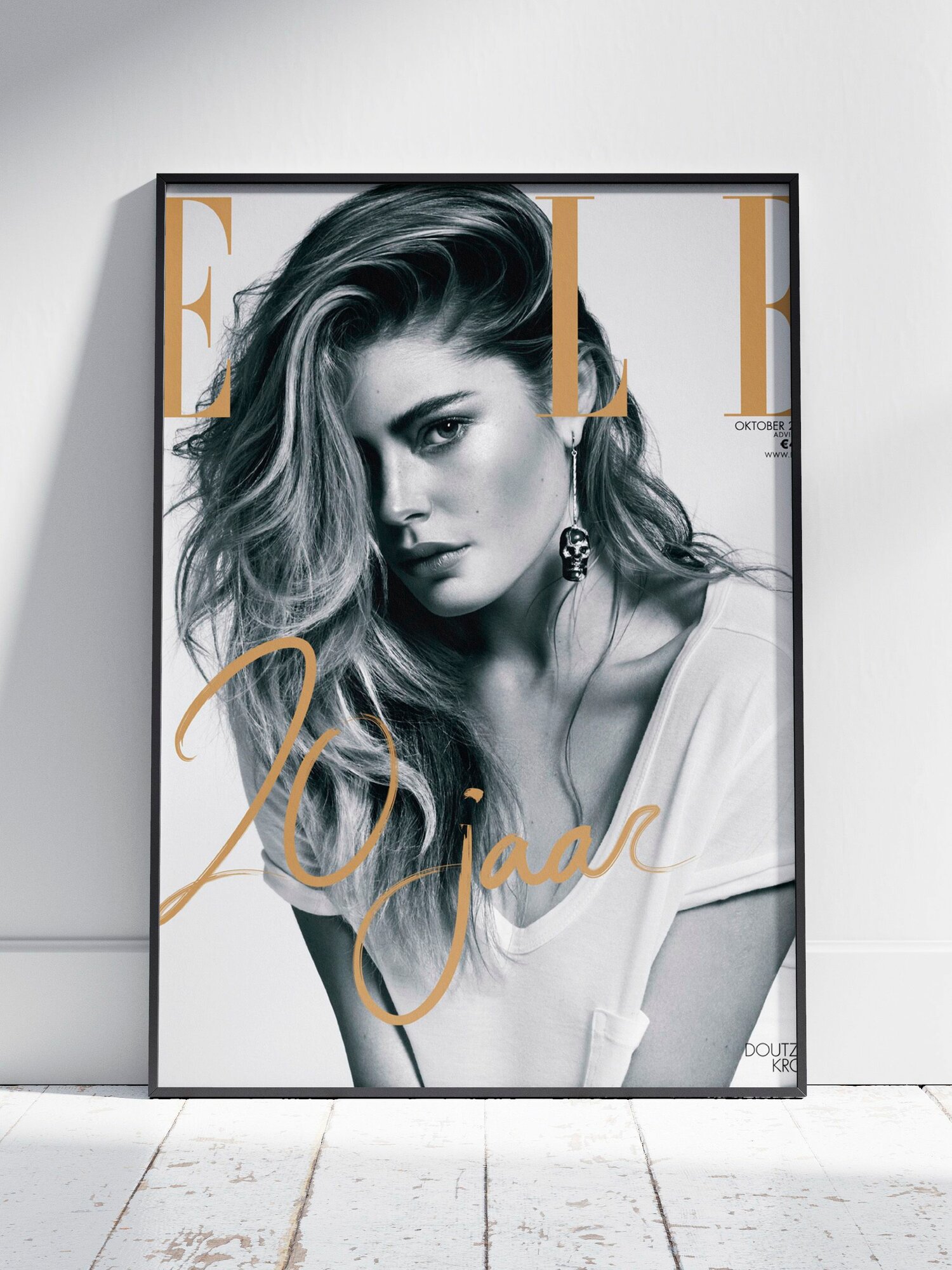 Плакат на стену для интерьера Даутцен Крёз (Doutzen Kroes 4) - Постер по модели, бренду и моде формата A4 (21x30 см)