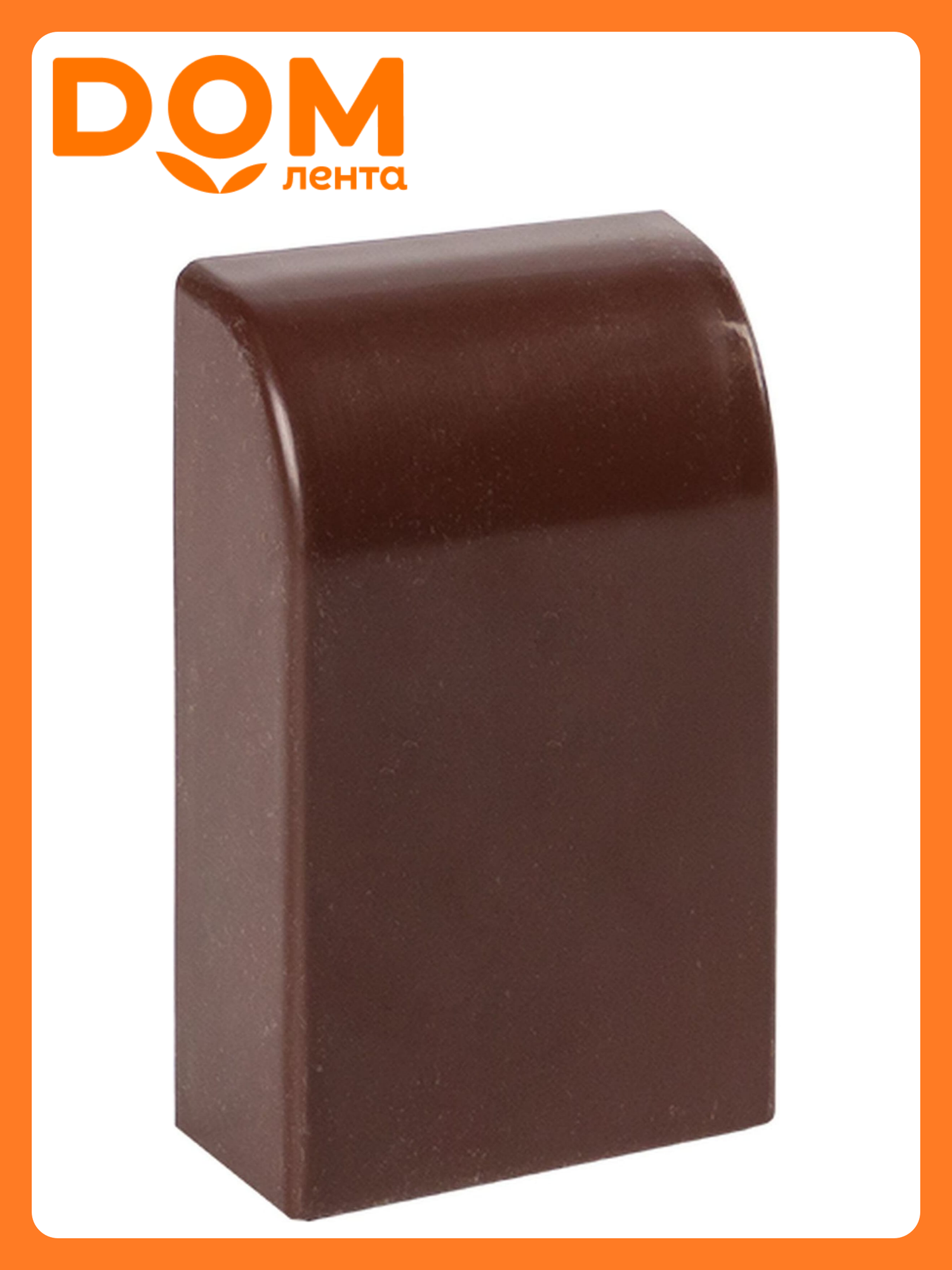 Заглушка EKF PROxima темное дерево 25х25 мм