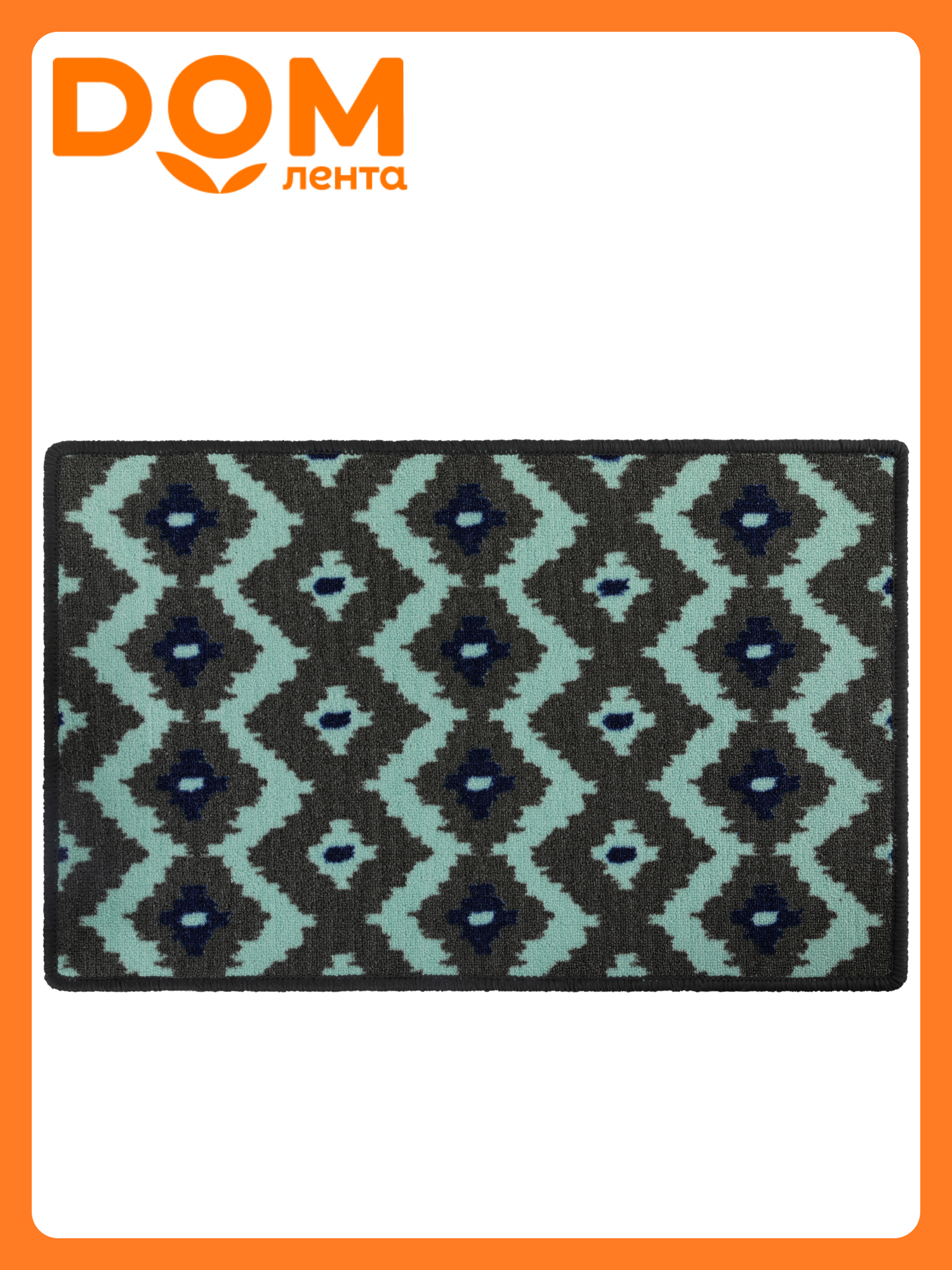 Коврик Нева Тафт Фонди, полиамид, термопластичный эластомер, 40x60x7 см, зеленый