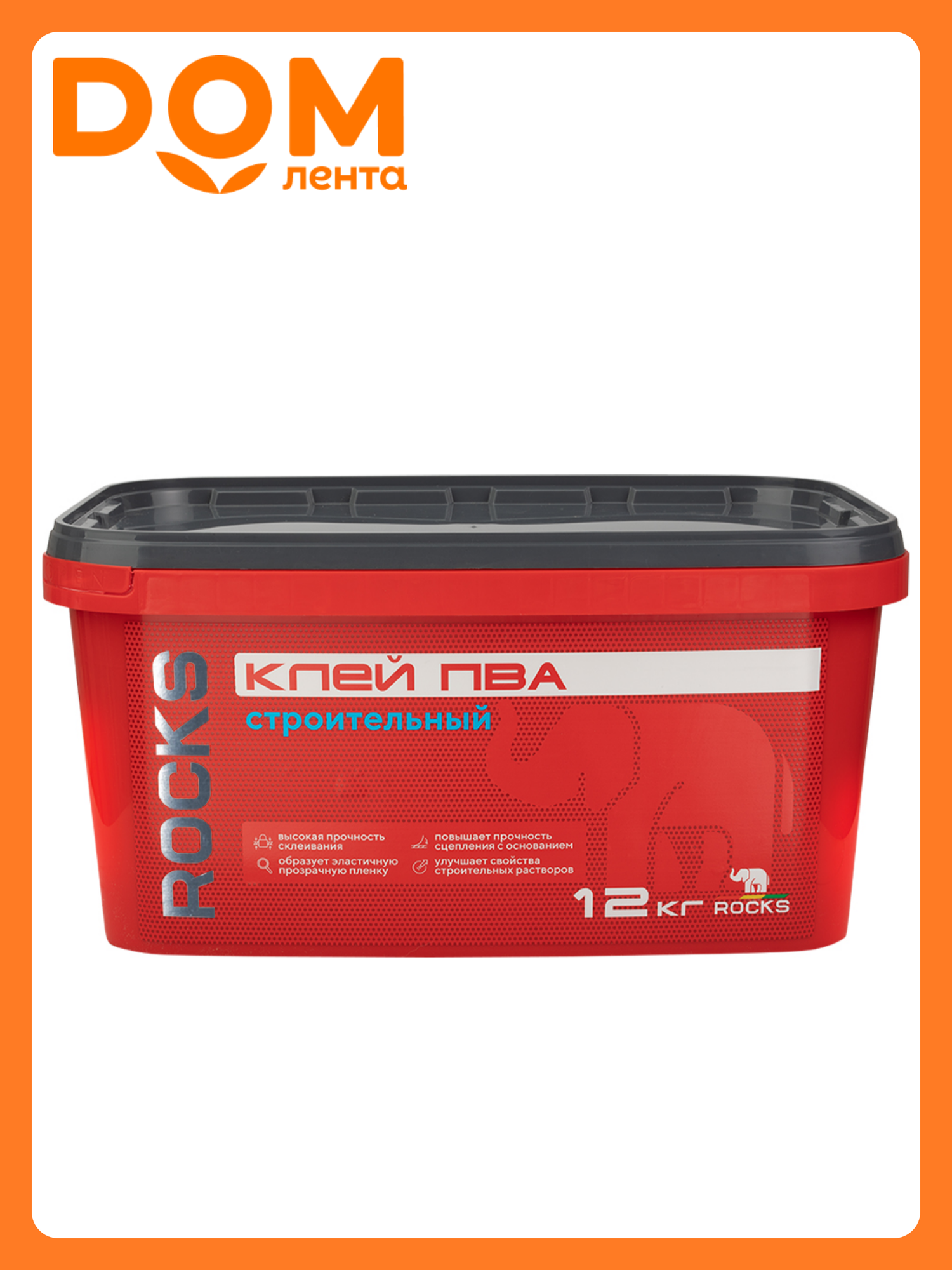Клей ПВА Строительный ROCKS 12 кг